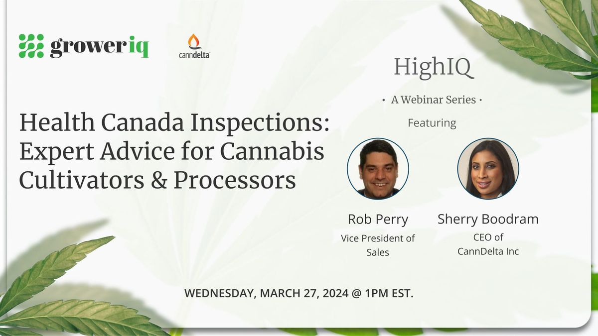HighIQ Webinar Series: Health Canada Inspections - Expert Advice for ...